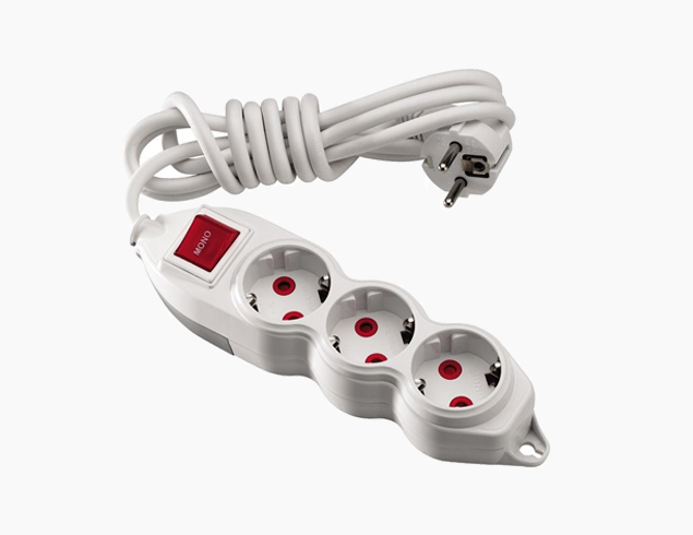 Üçlü Topraklı Anahtarlı Çocuk Korumalı Grup Priz 2M (3X1) Kablolu ...